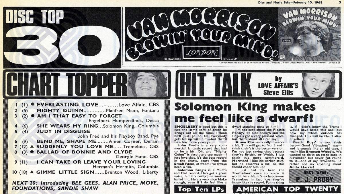 The Love Affair | Everlasting Love | (CBS) 1967