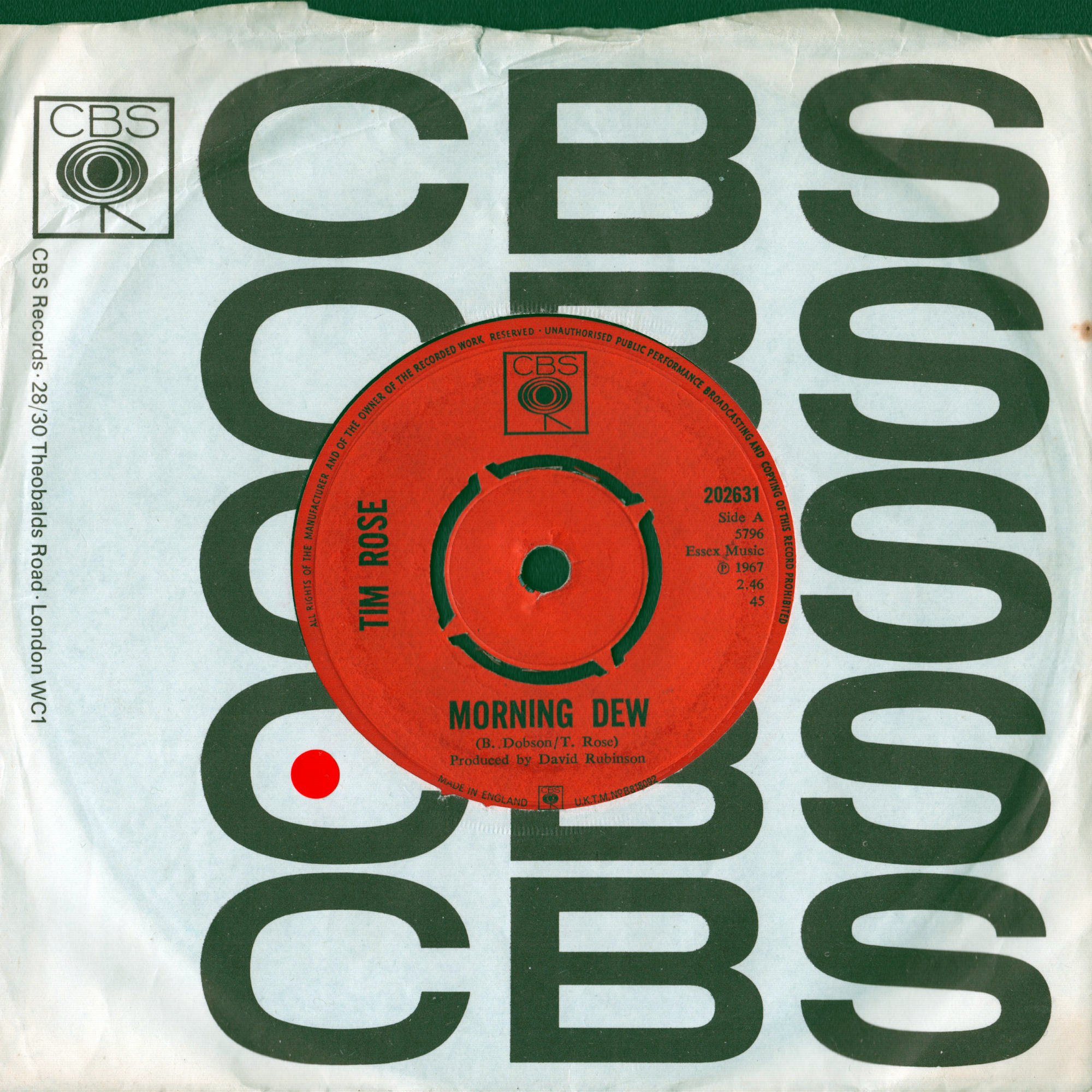 Tim Rose | Morning Dew | (CBS) 1967